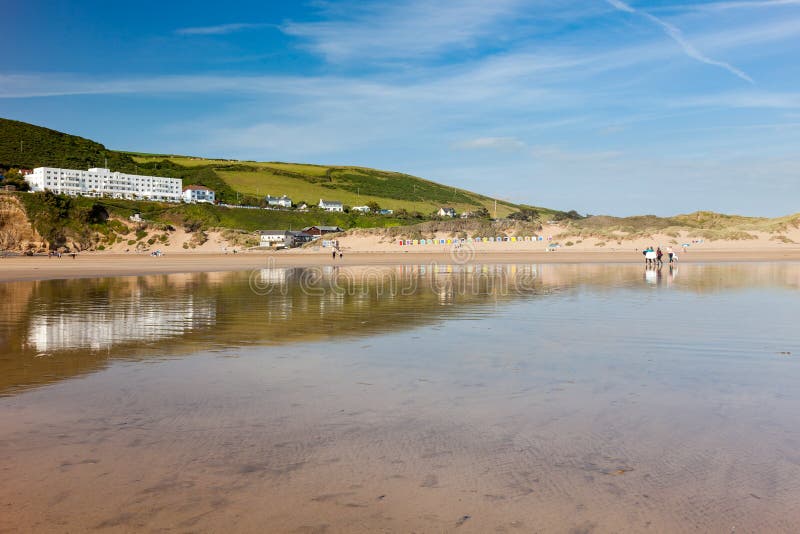 Saunton Sands, Devon, England Stock Photo - Image of saunton, surf ...