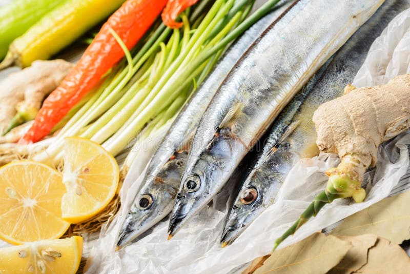Saury fish stock image. Image of marine, fall, autumn - 58963495