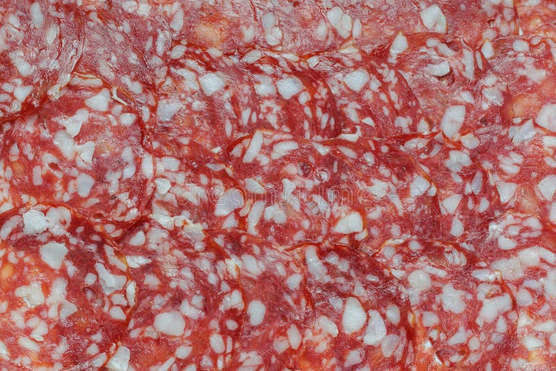 Sausage Background Texture, Pattern from Sausage Slices Stock Image ...