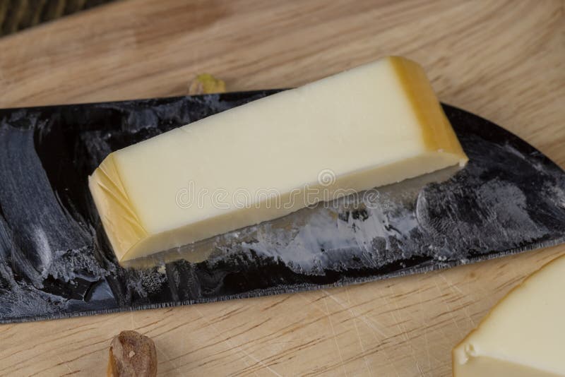 Sausage Cheese Made from Cow& X27;s Milk Stock Photo - Image of lunch ...