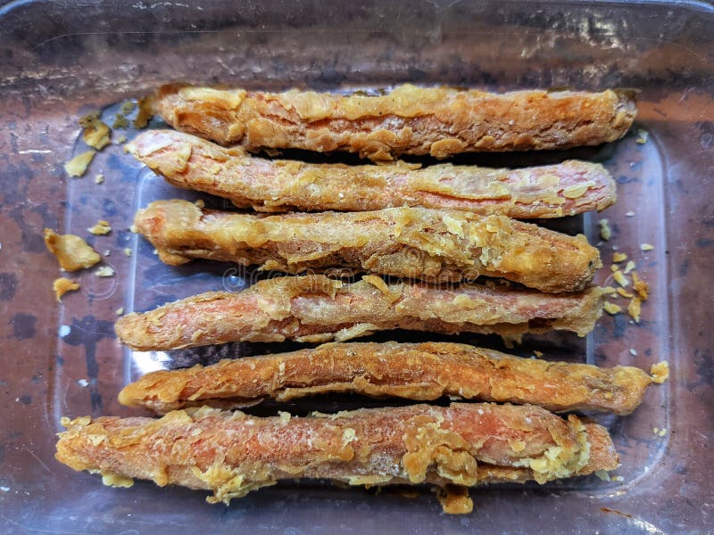 Sausage Dish Fried with Crispy Flour Stock Image - Image of dish, fried ...