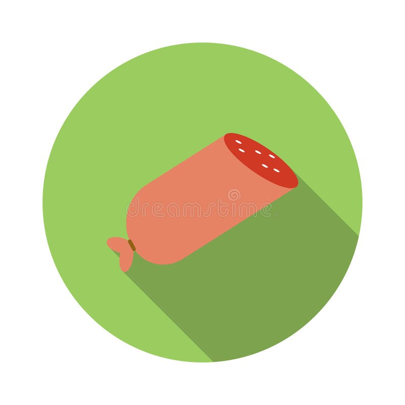 Sausage flat icon stock illustration. Illustration of graphic - 125279428