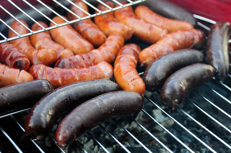 Sausage on grill stock image. Image of food, sausage - 14618079