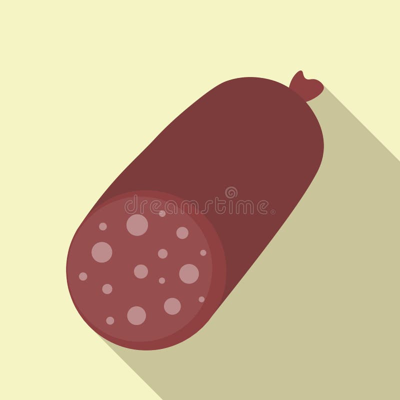 Sausage icon stock vector. Illustration of flat, farm - 95023089