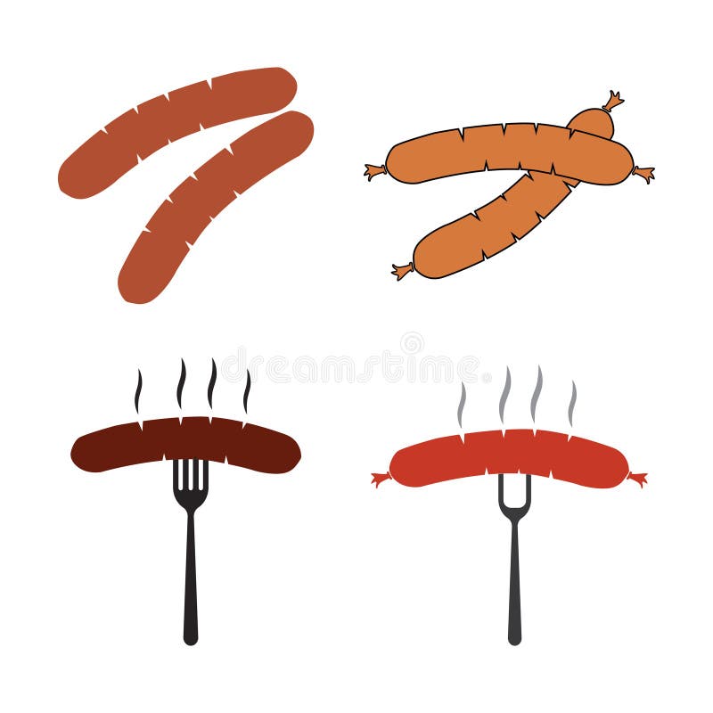 Sausage icon design stock vector. Illustration of pork - 324625959