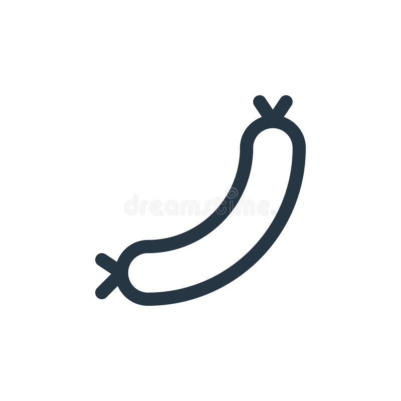 Sausage Icon Vector from Food Drink Concept. Thin Line Illustration of ...