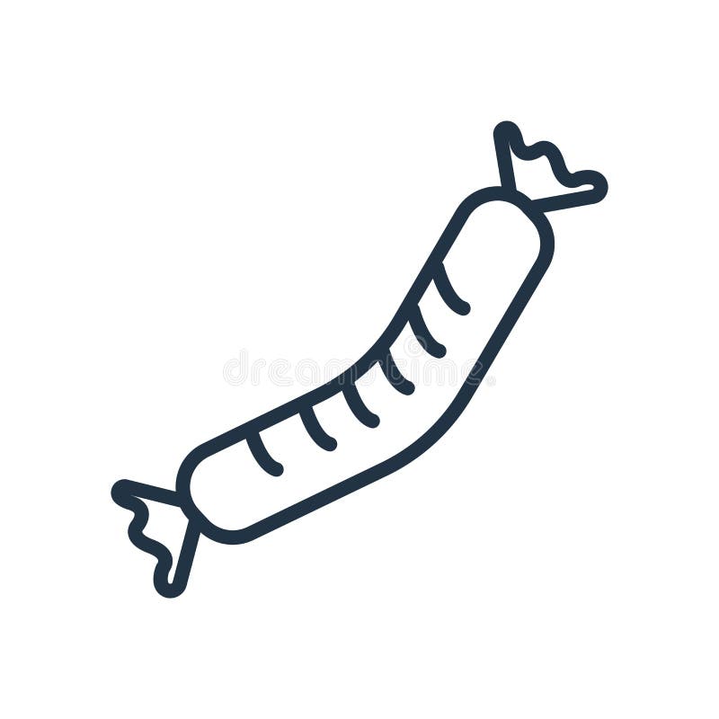 Sausage Icon Vector Isolated on White Background, Sausage Sign Stock ...