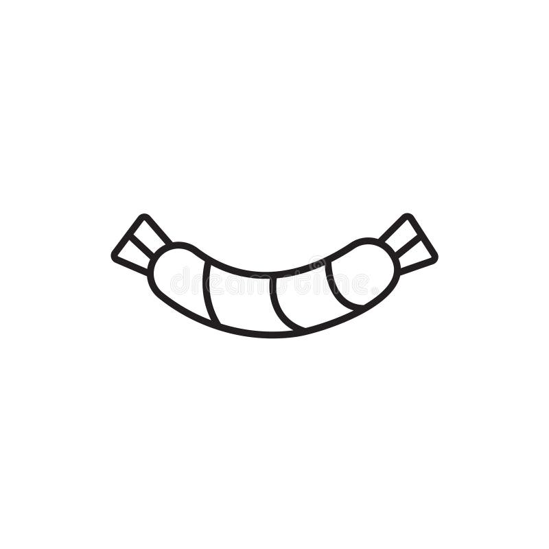 Sausage icon vector stock vector. Illustration of logo - 348420212