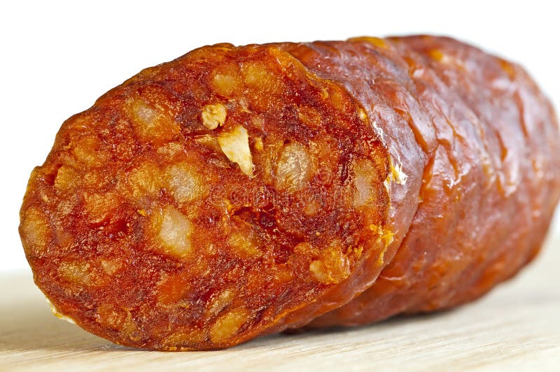 Sausage Kolbasz of Hungary stock image. Image of deli - 20140797