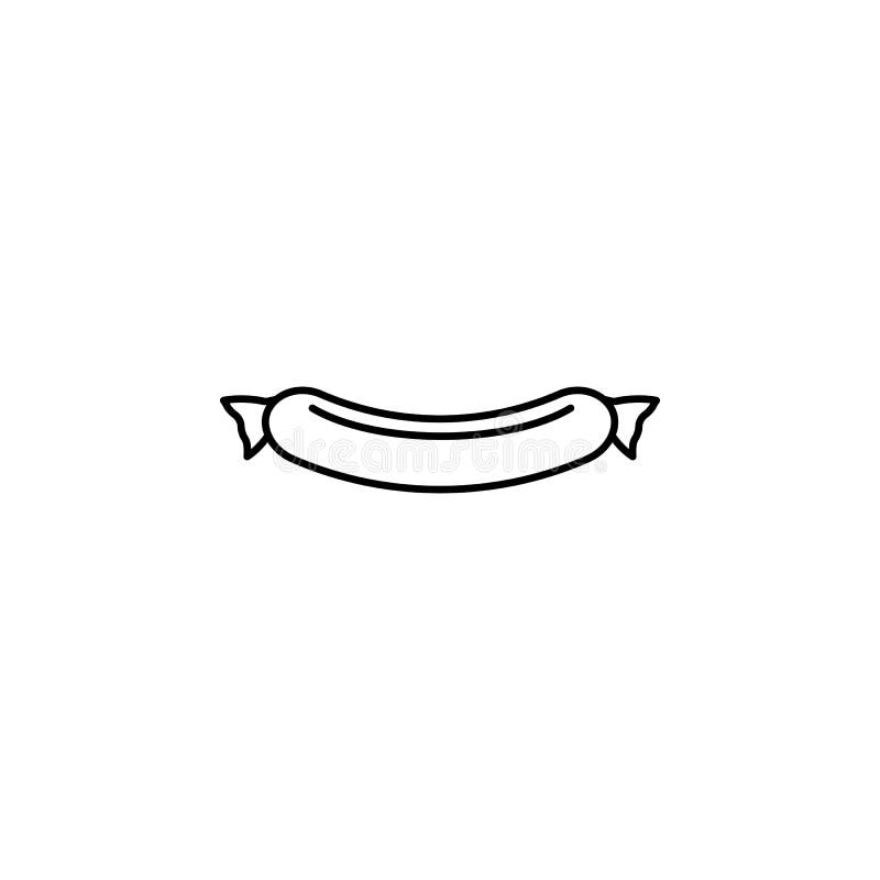 Sausage on Fork Line and Glyph Icon, Food and Meat, Grilled Sausage ...