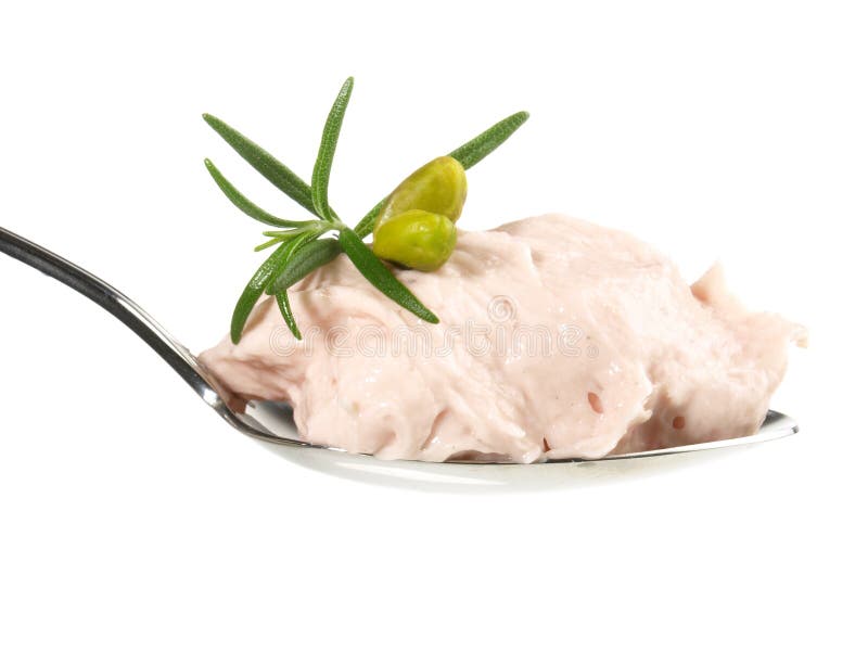 Sausage Meat for Stuffing and Fine Food - Isolated on White Background ...