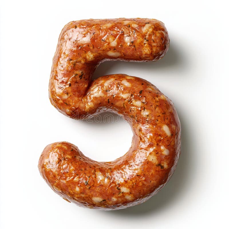 A Sausage Shaped Like the Number 5, Showcasing a Unique Food ...
