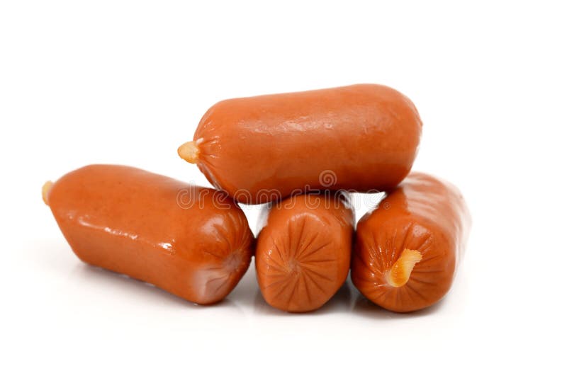 Sausage stock photo. Image of isolated, boiled, sausage - 35979924