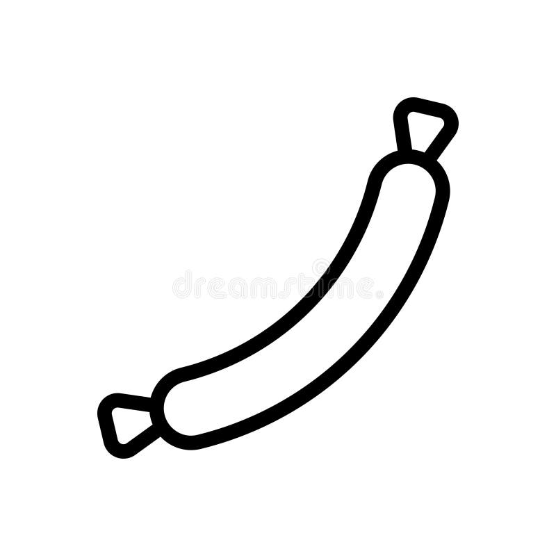 Sausage stock vector. Illustration of multimedia, isolated - 216208472