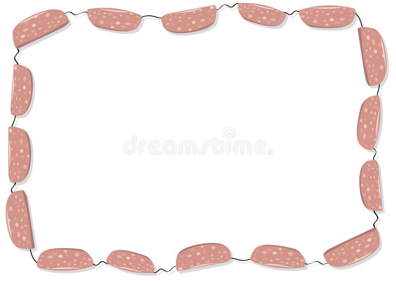 Sausages frame stock vector. Illustration of food, meat - 27179401
