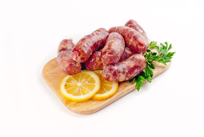 Sausages from Mutton, Pork & Beef Stock Image - Image of board ...