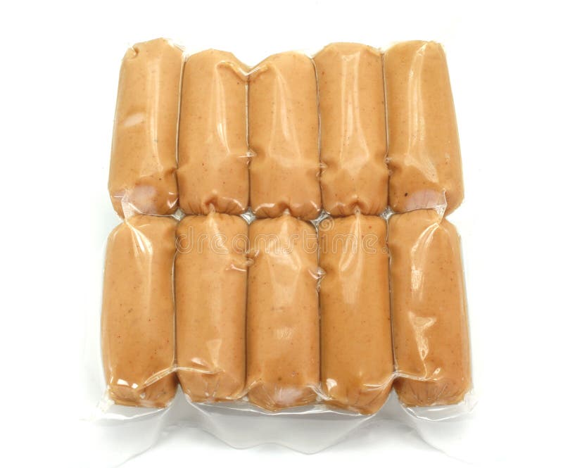 Sausages pack stock image. Image of meat, closeup, object - 48525131