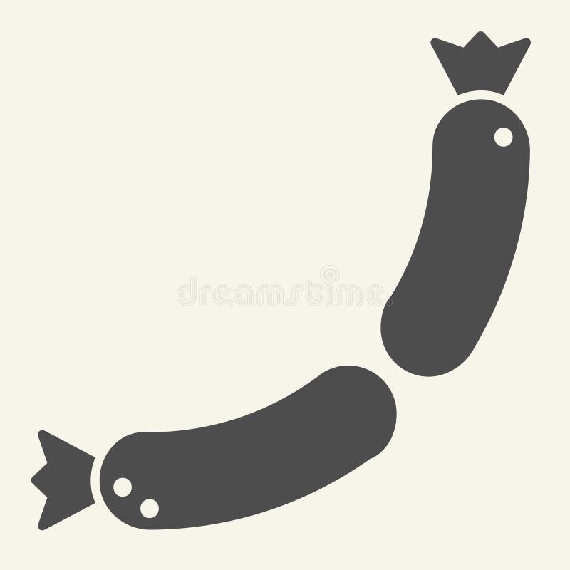 Sausages Solid Icon. Frankfurter Vector Illustration Isolated on White ...
