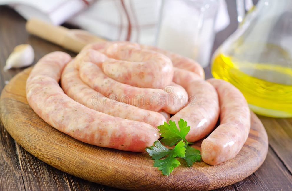 Sausages stock image. Image of pile, butcher, kitchen - 35772493