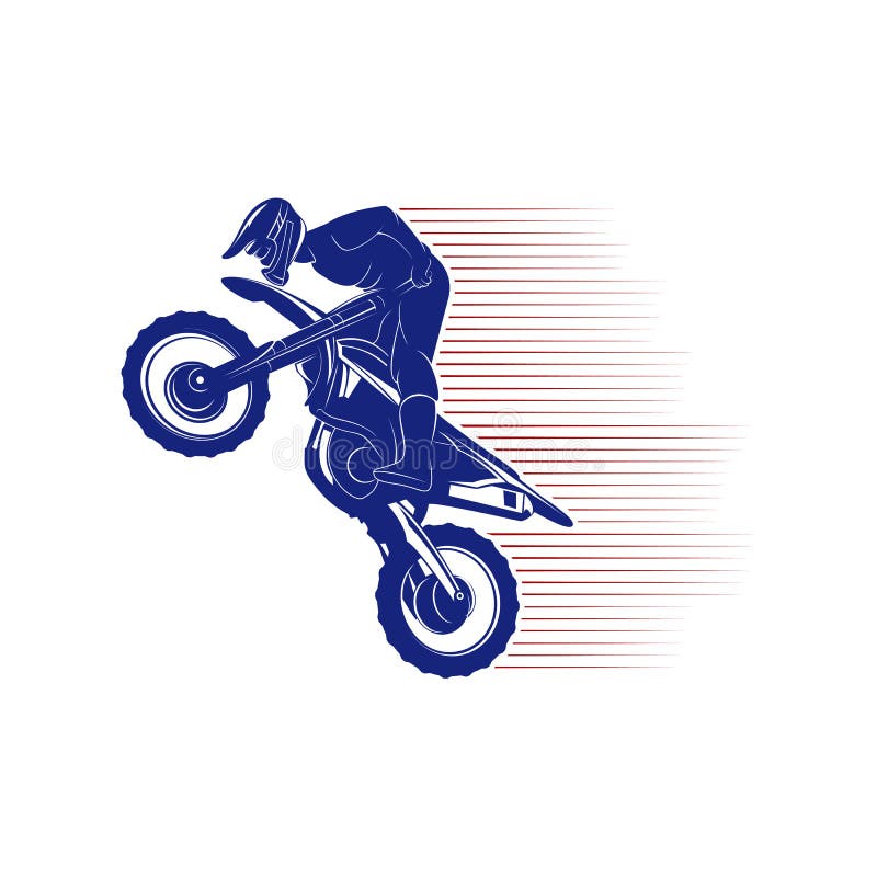 Saut Logo Vector De Motocross Vecteur De Style Libre De Motocross ...