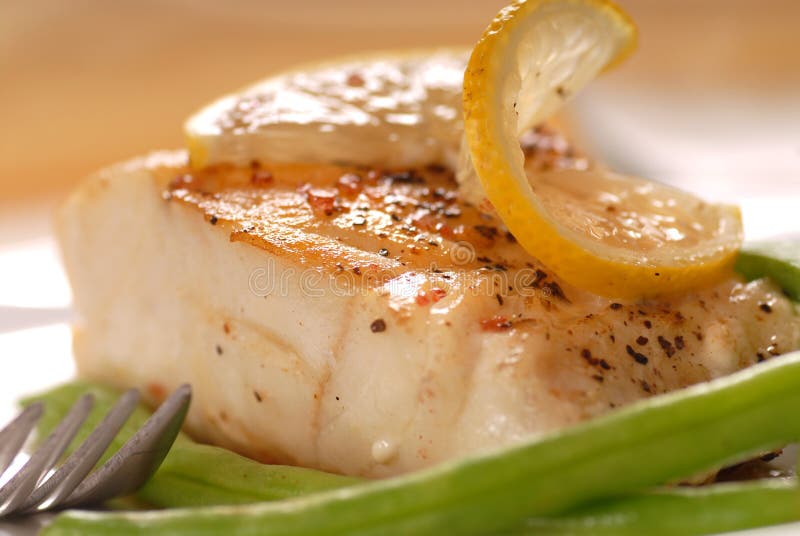 Sauted cod filet stock image. Image of slice, healthy - 7463465