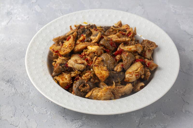Sauteed Chicken Dish with Mushrooms Stock Image - Image of chicken ...