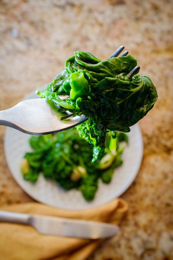 Sauteed Garlic Broccoli Rabe Stock Image - Image of italian, broccoli ...