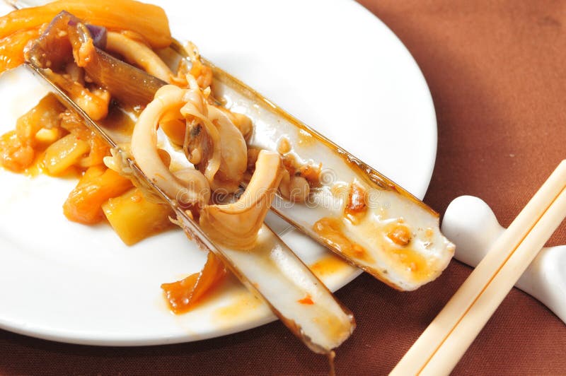 Sauteed Razor stock image. Image of chinese, razor, sweet - 43006461