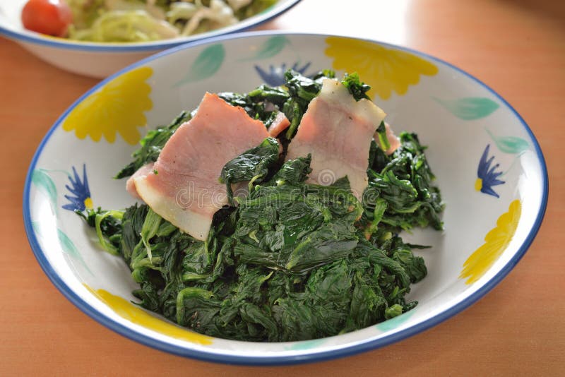 Sauteed Spinach Beacon stock photo. Image of lunch, vegetable - 77536178