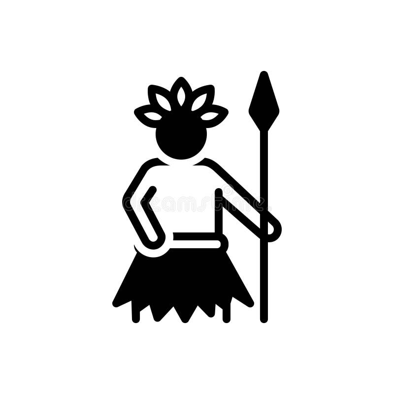 Black Solid Icon for Savage, Caveman and Ancient Stock Vector ...