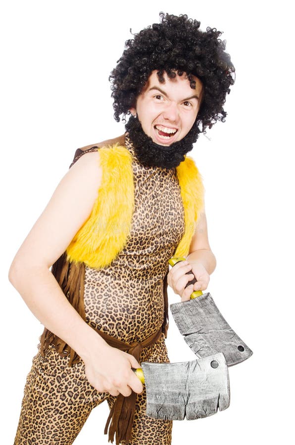 Savage man isolated stock image. Image of isolated, ancient - 45987183