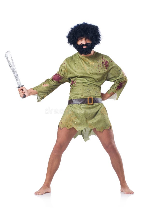 Savage man isolated stock photo. Image of native, character - 48178644