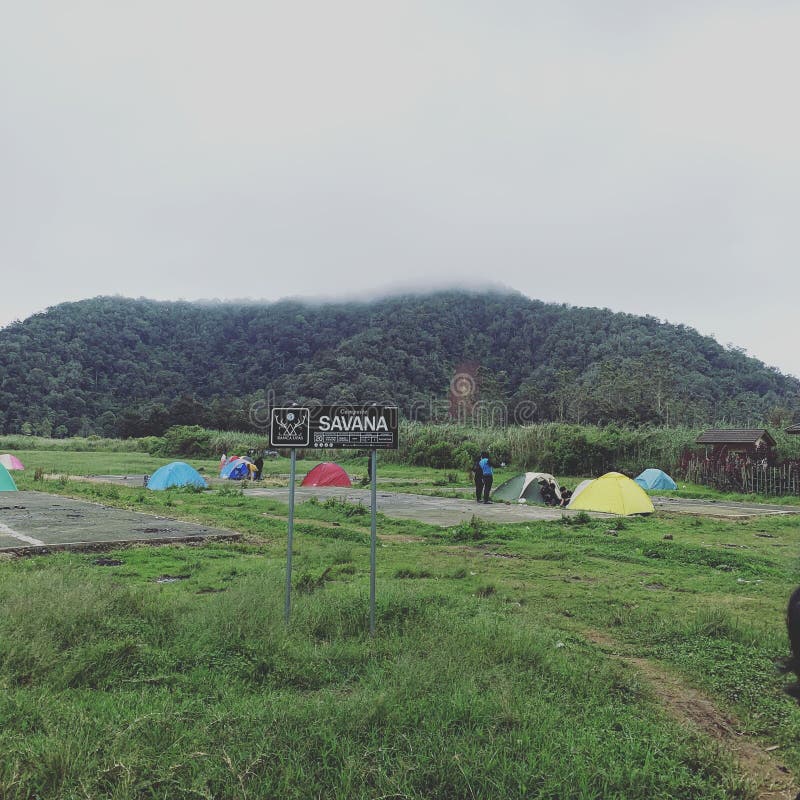 Savanna Hills with a Calm Sky Editorial Stock Photo - Image of hills ...