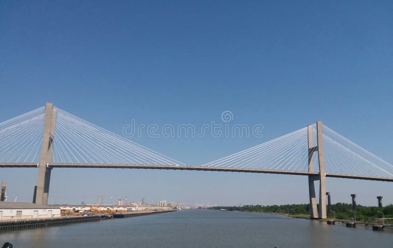 Savannah River Bridge stock photo. Image of bridge, water - 118354840