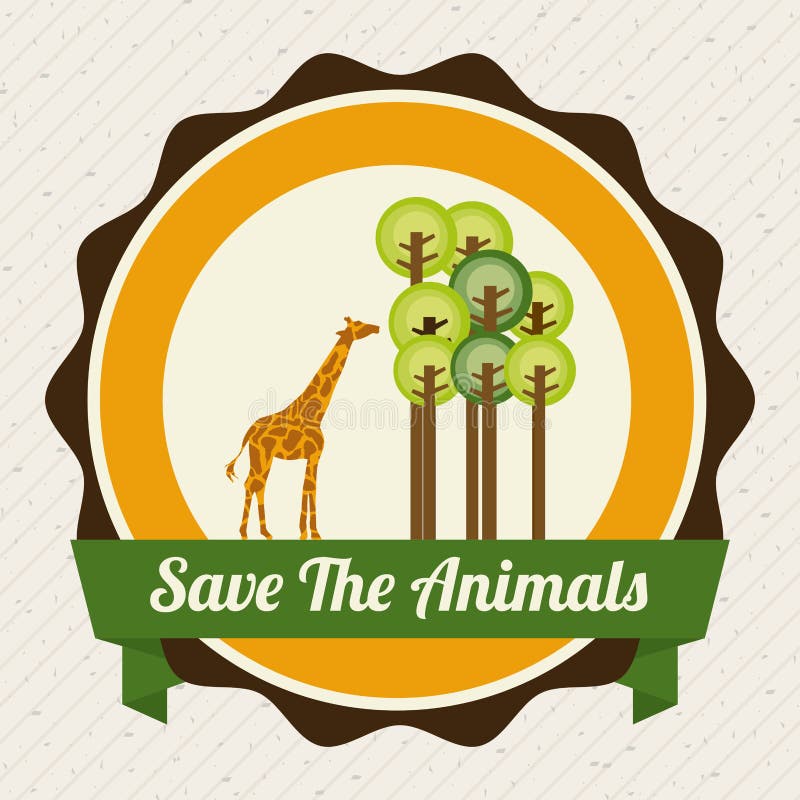Save the animals design stock illustration. Illustration of mind - 49438384