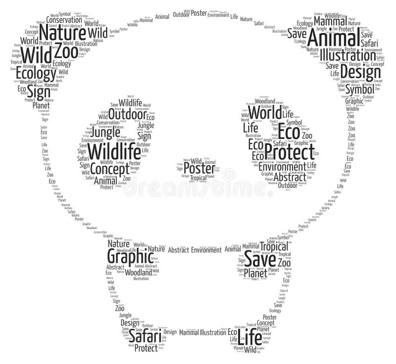 Save the Animals Word Cloud Stock Illustration - Illustration of wild ...