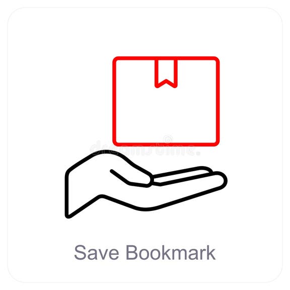 Save Bookmark and Box Icon Concept Stock Vector - Illustration of order ...