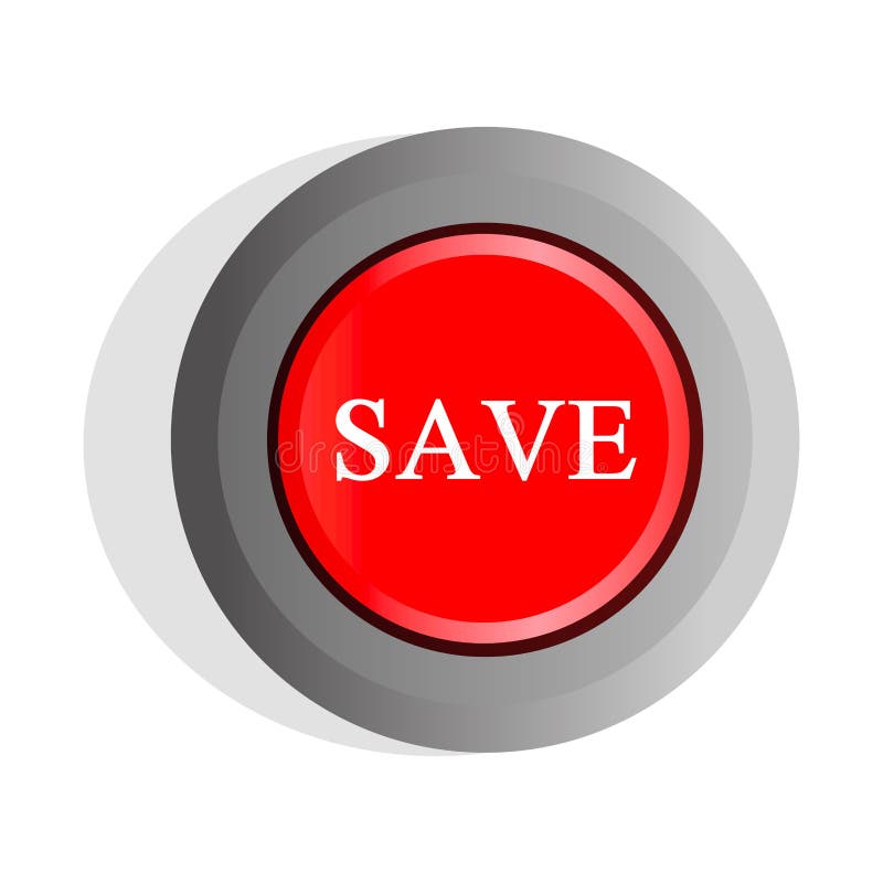 Save Button. stock illustration. Illustration of labeled - 177666194