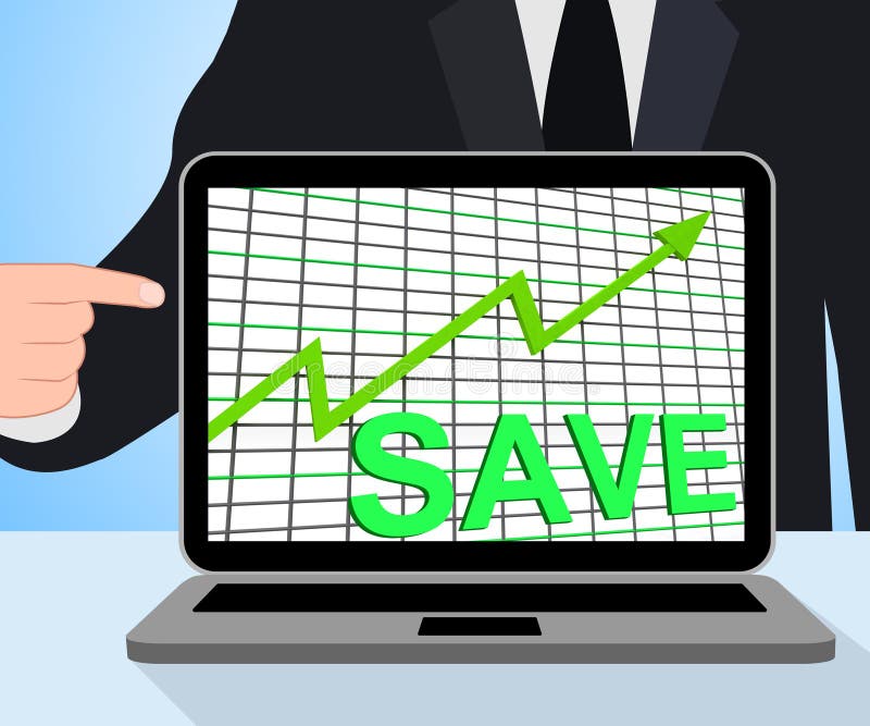 Save Chart Graph Displays Increasing Savings Investment Stock ...