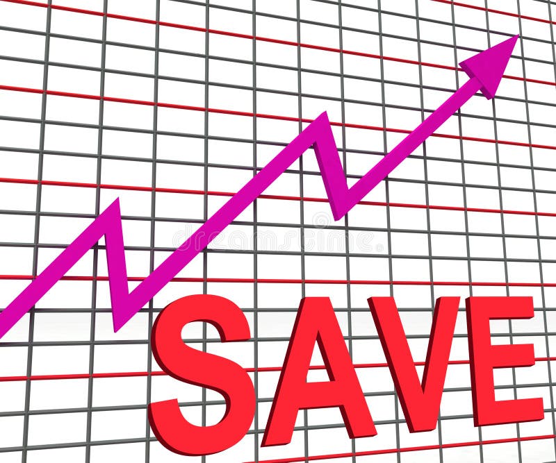 Save Chart Graph Shows Increasing Savings Stock Illustration ...