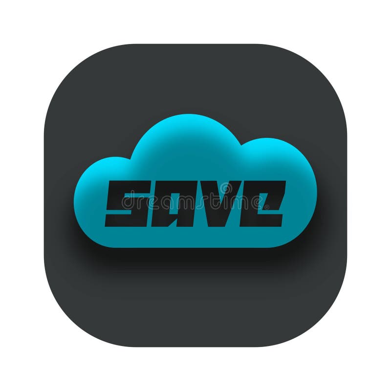 Save on the Cloud App Icon Logo Stock Vector - Illustration of label ...