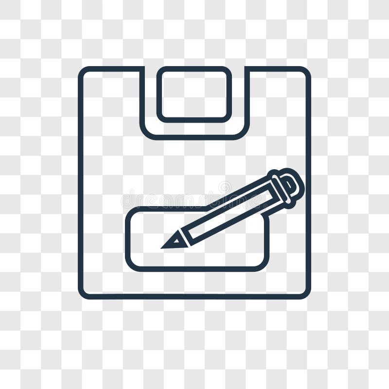 Save Concept Vector Linear Icon Isolated on Transparent Background ...