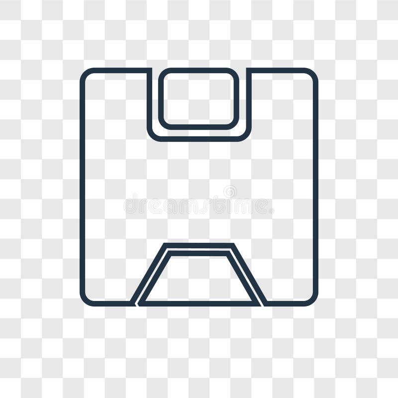 Save Concept Vector Linear Icon Isolated on Transparent Background ...