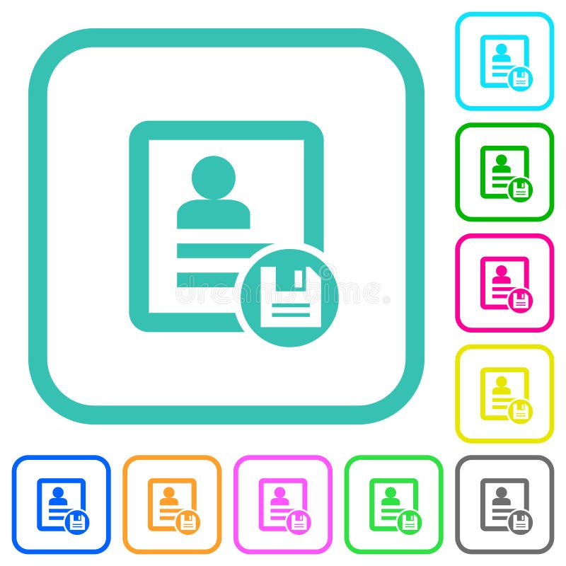 Save Contact Changes Vivid Colored Flat Icons Stock Vector ...