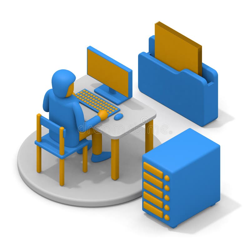 3d Person Save Document Stock Illustrations – 70 3d Person Save ...