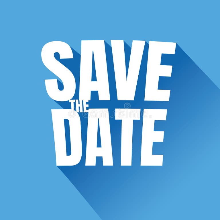 Save the Date Button Label Bold Typography Stock Illustration ...