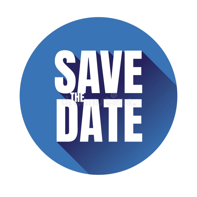 Save the Date Button Label Bold Typography Stock Vector - Illustration ...
