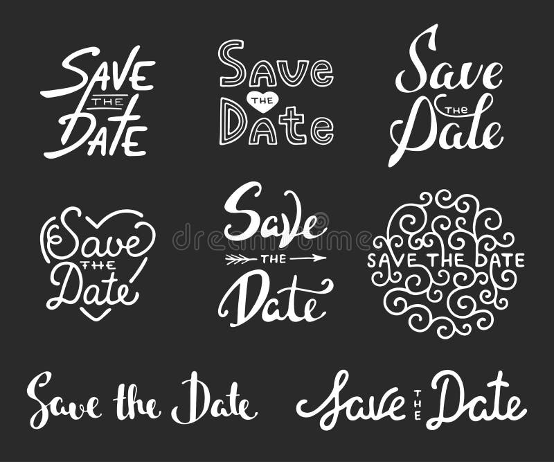 Save Date Calligraphy Font Stock Illustrations – 4,293 Save Date ...