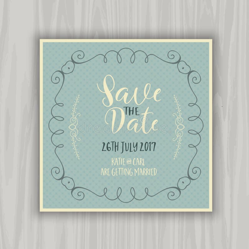 Save the date design stock vector. Illustration of vintage - 78105281