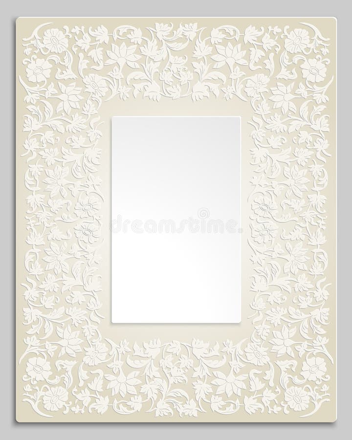 Save the Date Floral Card. Border Frame . Stock Vector - Illustration ...